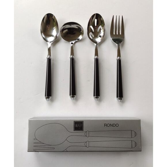 Mikasa | Dining | Mikasa Rondo Onyx Black Stainless Flatware Silverware ...
